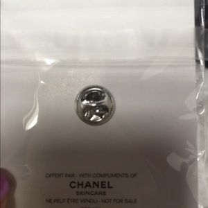 CHANEL | Jewelry | Chanel Skincare Peace Logo Lapel Pin | Poshmark